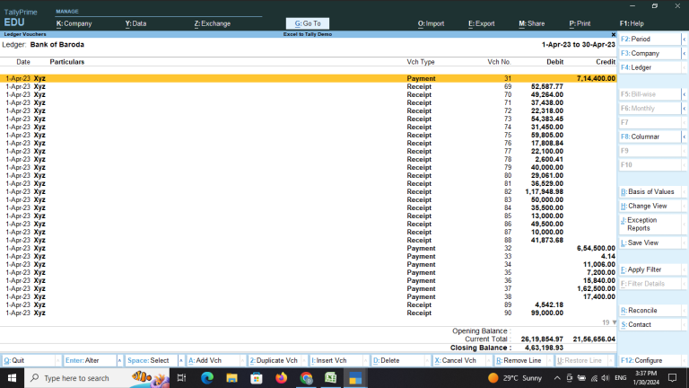 Tally Prime 4.0 New Feature:- Bank statement को Excel से करे Tally मे ...